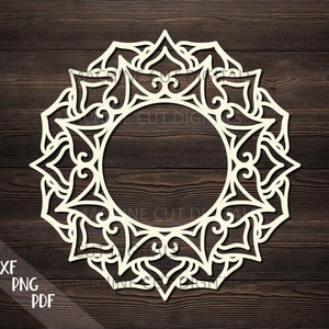 Mandala Monogram Svg Mandala Frame Svg Flower Mandala Cut - Etsy