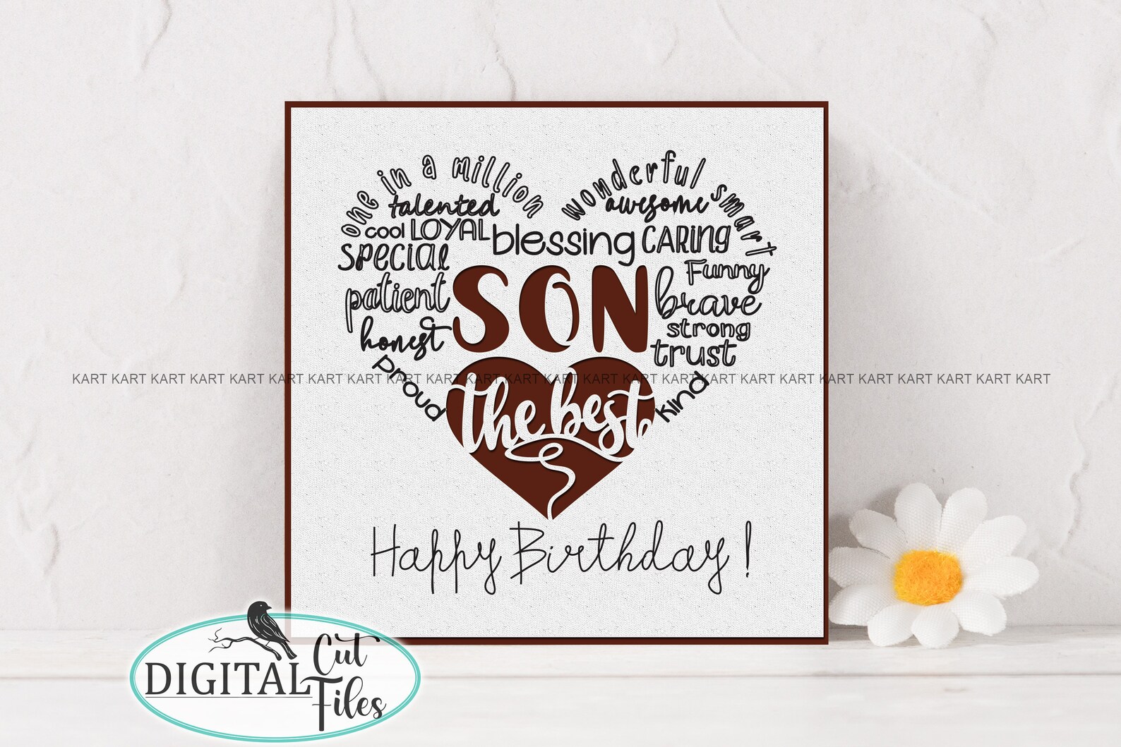 Personalised Son Birthday Card Svg Cricut Insert Cad Svg Cut - Etsy