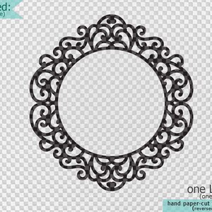 Swirly Monogram, Svg File, Circle Frame Svg, Cricut Template, Mirror ...
