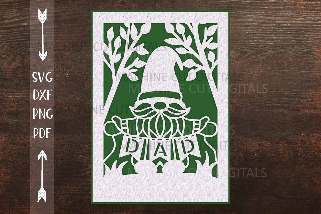 Gnome Fathers Day Card Svg, Gnome Dad Birthday Card Svg, Cricut Joy ...
