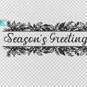 Seasons Greetings Svg, Christmas Sign Svg, Long Horizontal Sign, Porch ...