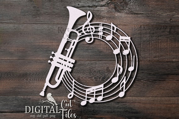 Trumpet Monogram Svg Trumpet Cut File Svg Trumpet Sign Svg | Etsy