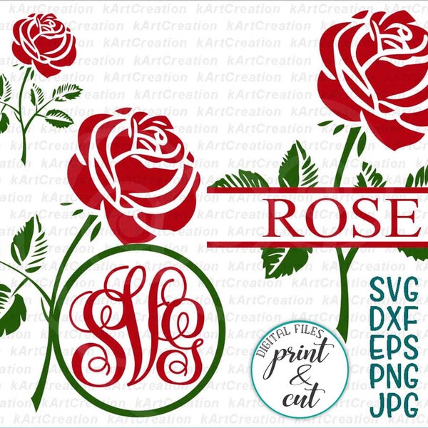 Flower Monogram Svg - Etsy