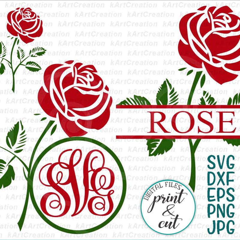 Flower Monogram Svg - Etsy