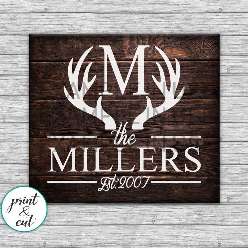 Deer Monogram Svg - Etsy