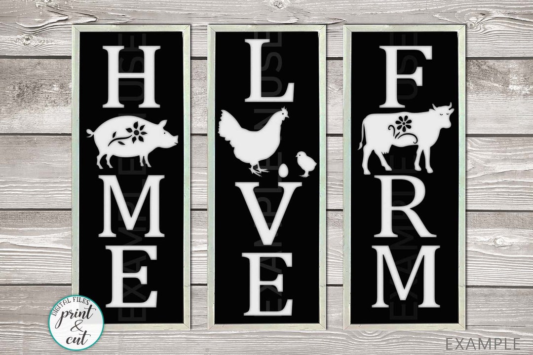 Home Vertical Sign Svg Love Sign Svg Farm Vertical Sign Svg - Etsy