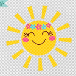 Sun Svg Smiling Sun Svg File Toddler Svg File Kids Svg - Etsy