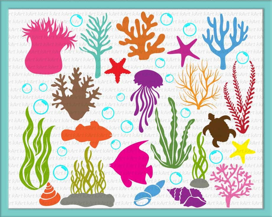 Under the Sea Svg Coral Svg Bubbles SVG Ocean Life Sea - Etsy