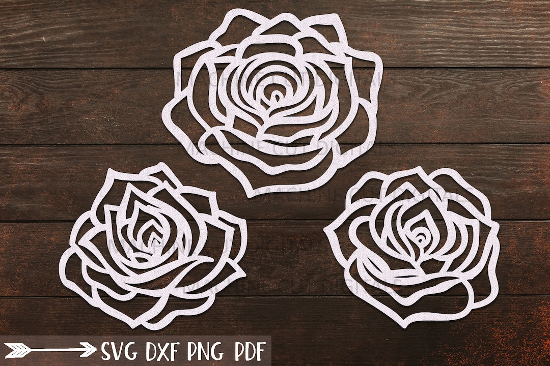 Roses Svg Bundle, Rose Svg, Glowforge File, Cut Out Svg, Cricut File ...