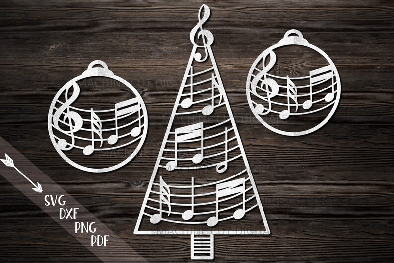Christmas Tree With Music Notes Hanging Ornaments Decoration - Etsy