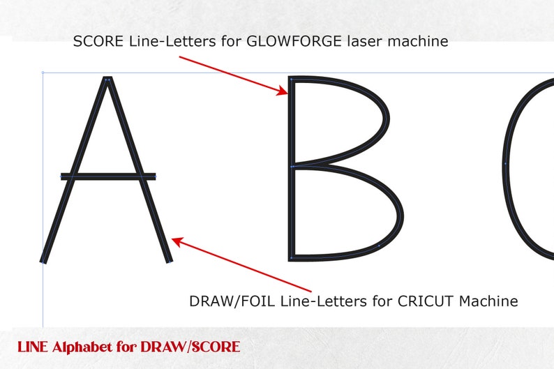 Single Line Font Svg Glowforge Score Alphabet Cricut Draw - Etsy