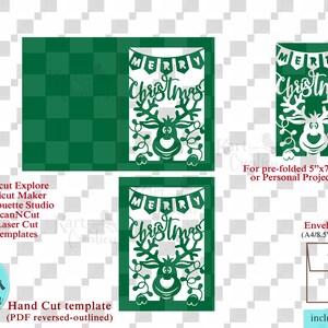 Cricut Christmas Card Svg, Deer Card Svg, Merry Christmas Card, Funny ...