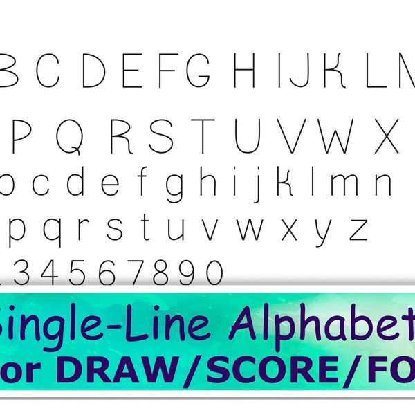 Single Line Font Svg, Glowforge Score Alphabet, Cricut Draw Alphabet ...