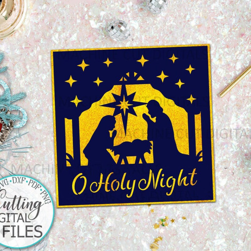 Nativity Card Svg - Etsy
