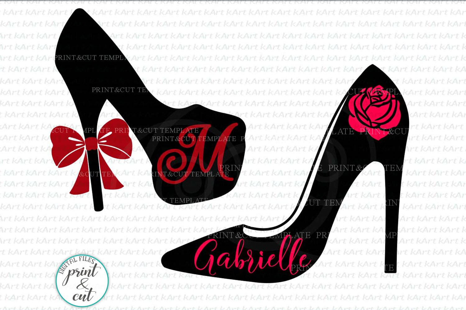 High Heel Svg Wedding Shoe Svg Wedding Svg Bow Svg Rose | Etsy UK