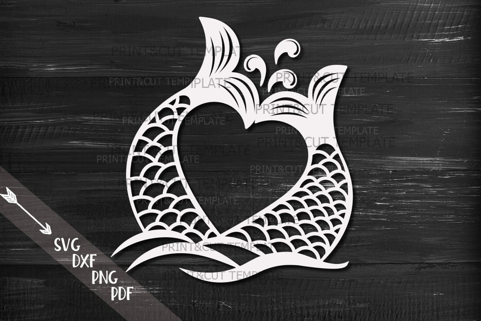 Mermaid Tails Heart Svg Mermaid Tail Svg Fish Tail Svg - Etsy