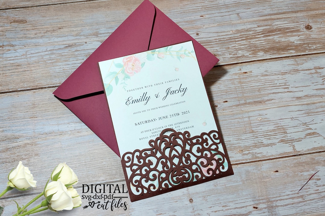 Pocket Invitation Svg, Wedding Envelope Svg, Pocket Envelope Svg ...