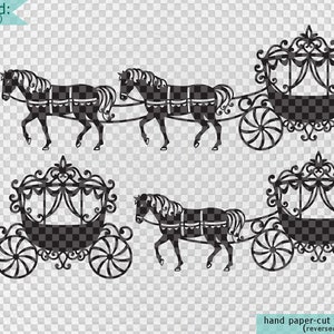 Princess Carriage Svg, Horse Carriage Svg, Laser Cut File Template ...