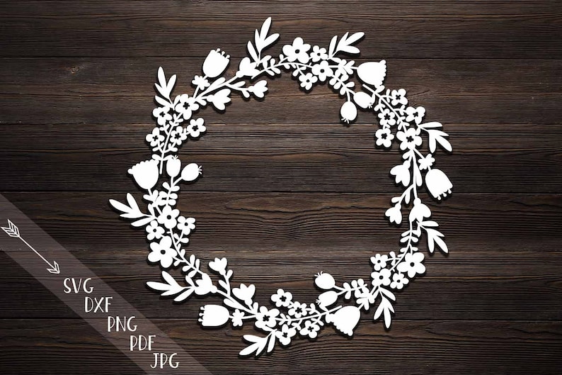 Fleur couronne svg couronne florale svg couronne simple svg | Etsy