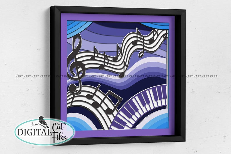 Music Shadow Box Svg Cricut Piano Multilayered Svg Layered - Etsy