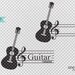 Guitar Split Monogram Svg, Guitar Frame for Name Svg, Vinyl Cut Svg ...