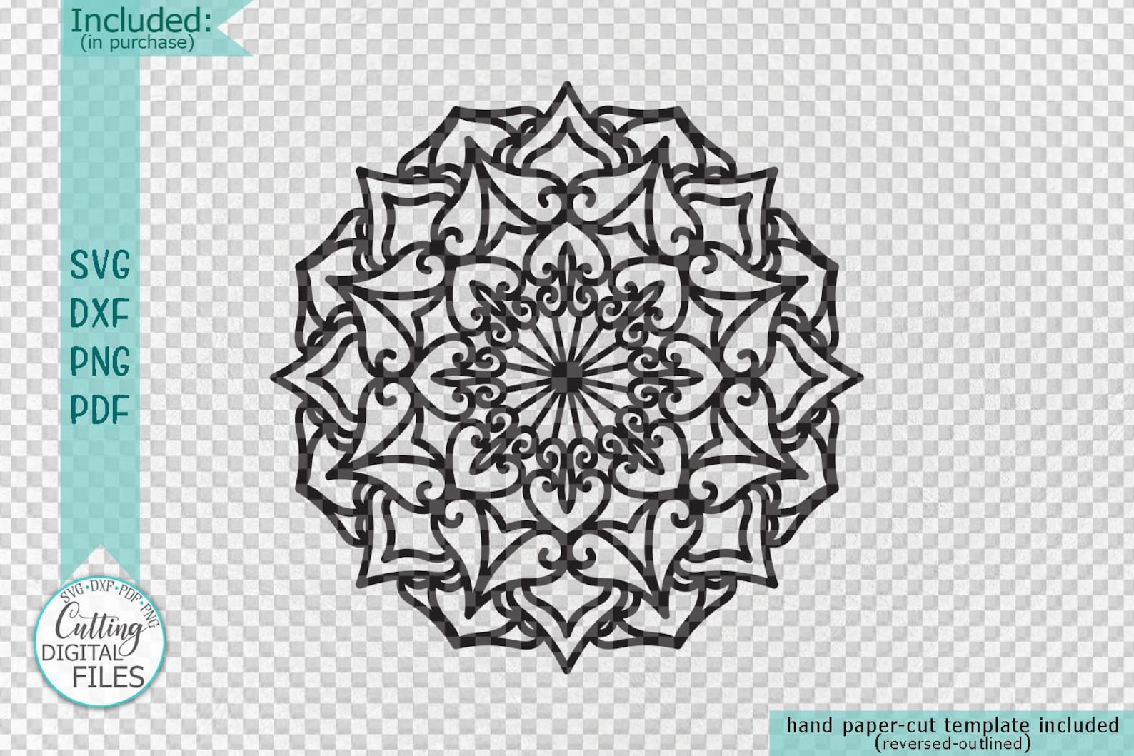 Mandala Svg Hand Drawn Mandala Svg File Cricut Project Cut | Etsy