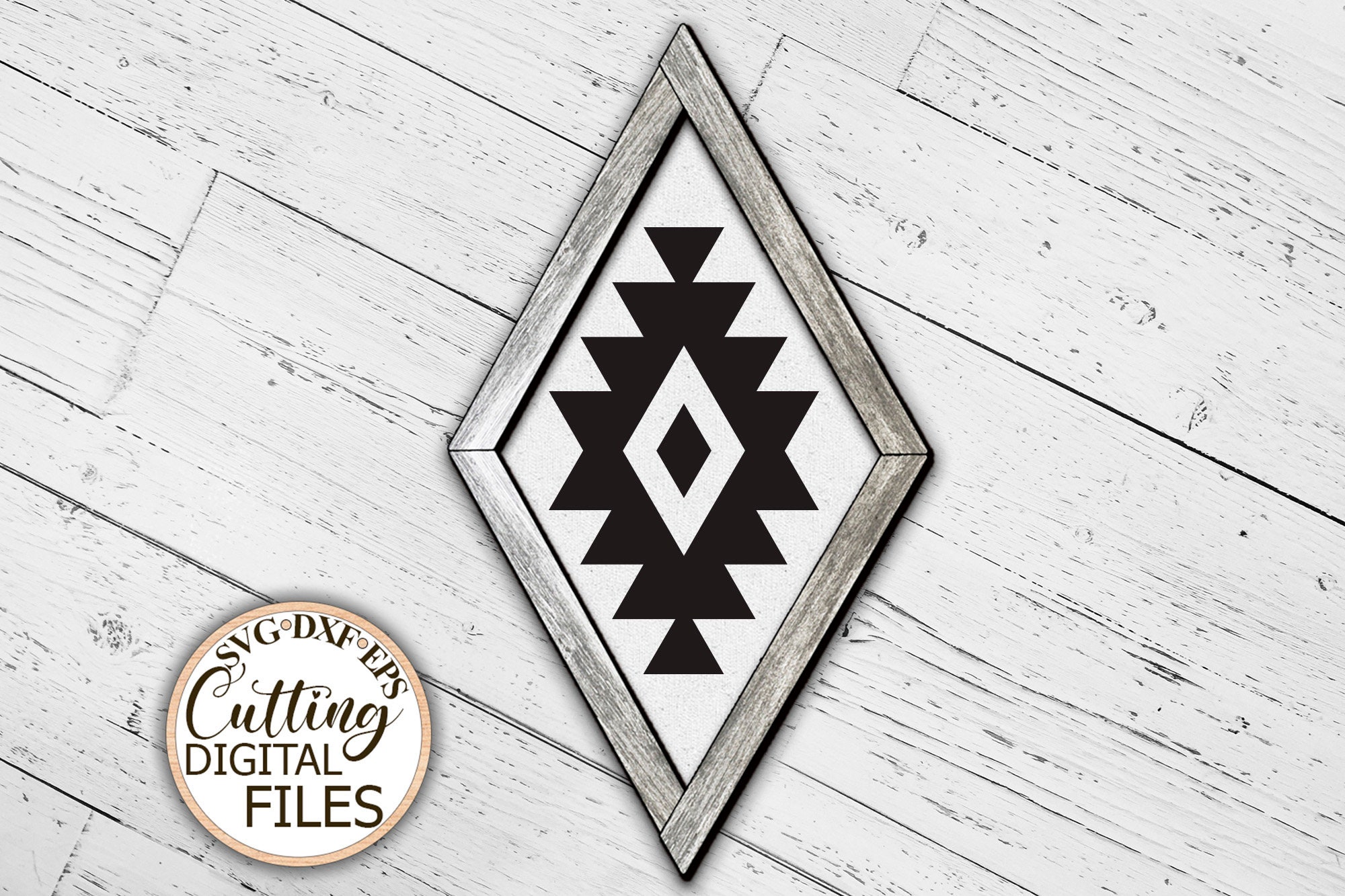 Aztec Design Diamond Frame Svg Laser Cut File for Glowforge | Etsy