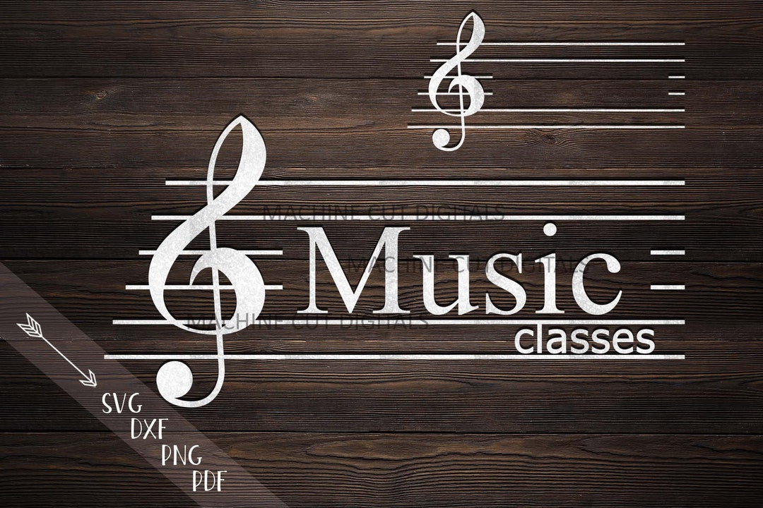 Music Key Monogram Svg, Musical Frame for Name Svg, Vinyl Cut Svg ...