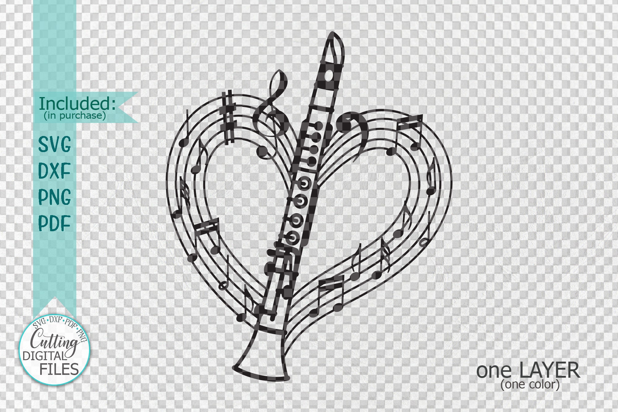 Clarinet Heart Svg Clarinet Svg Musical Heart Svg Papercut - Etsy Canada