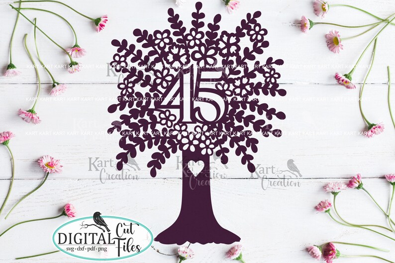 45 Annyversary Tree Svg Family Tree Svg Hand Drawn Svg - Etsy