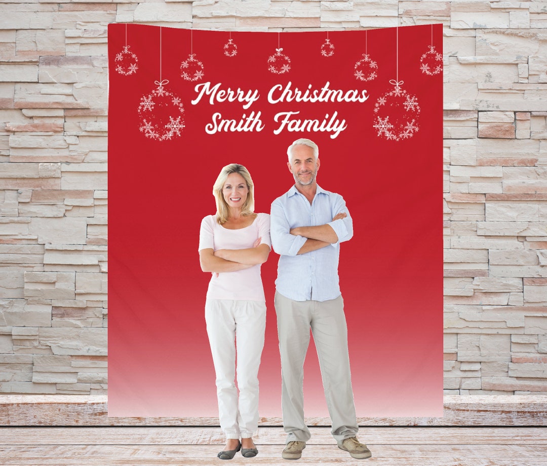 Christmas Backdrop, Custom Holiday Party Backdrop, Photo Booth ...