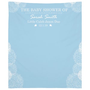 Blue Baby Shower Backdrop Custom Backdrop Customized Baby - Etsy