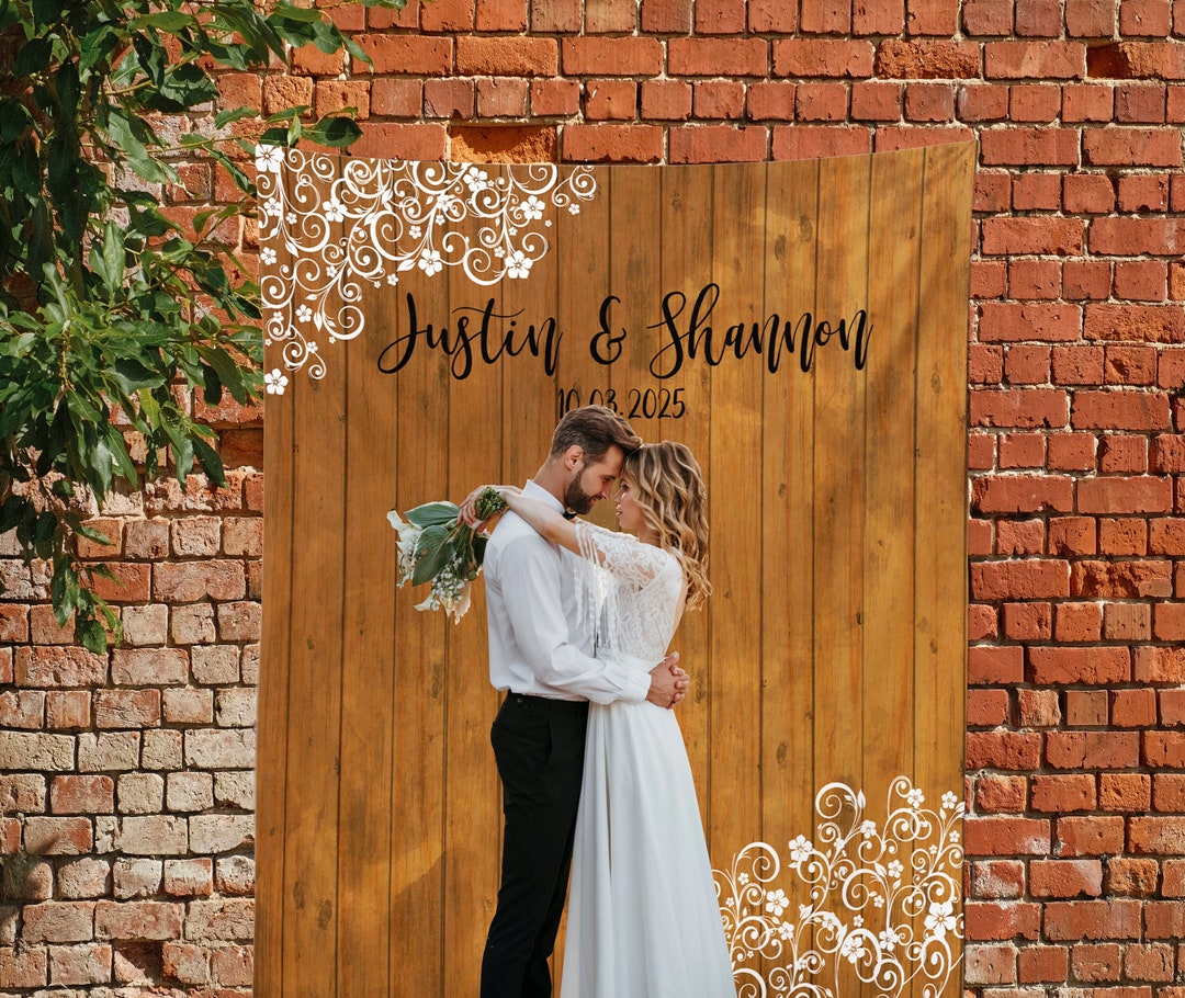 Custom Backdrop Decorations Photo Booth Backdrops Personalized Bridal ...