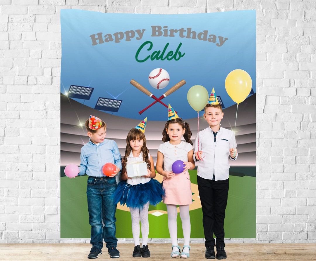 Personalized Baseball Backdrop Custom Boy Birthday Party - Etsy