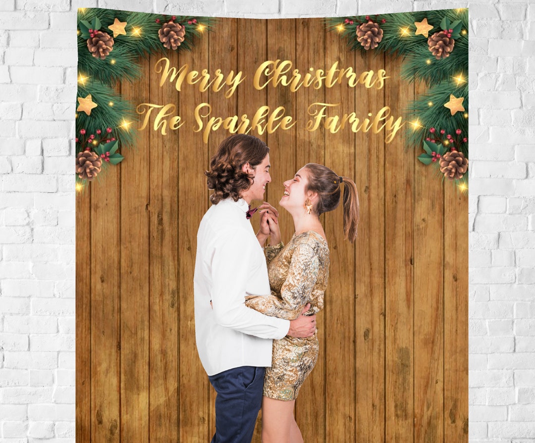 Christmas Backdrop, Custom Holiday Party Backdrop, Photo Booth ...