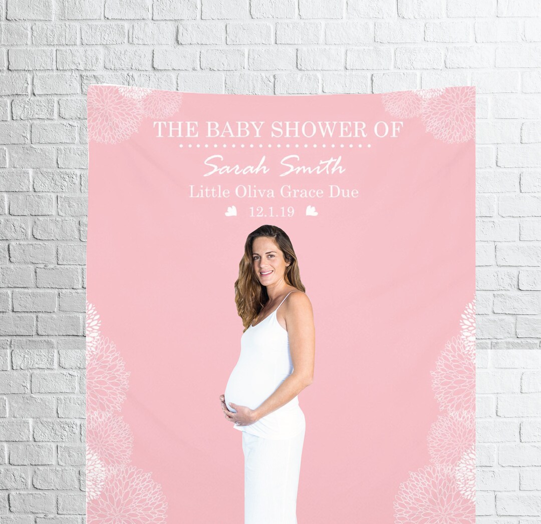 Custom Backdrop Decorations Customized Baby Shower & Birth Announcement ...