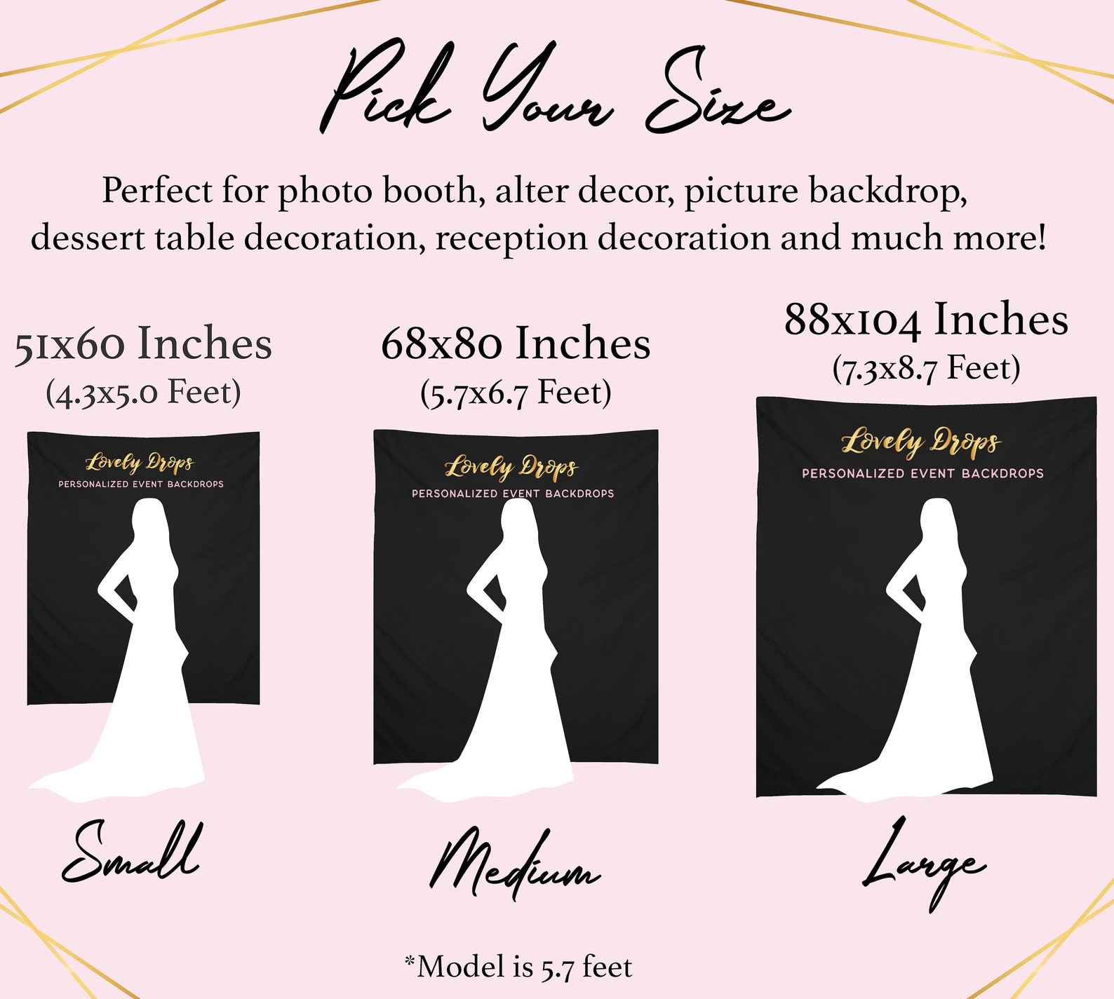 Custom Wedding Backdrop Photo Booth Personalized Bridal - Etsy