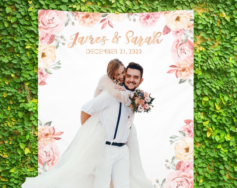 Custom Wedding Backdrop Photo Booth Personalized Bridal - Etsy