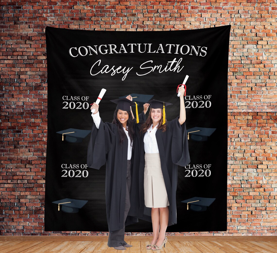 Graduation Backdrop Photo Booth Custom College Graduation | Etsy