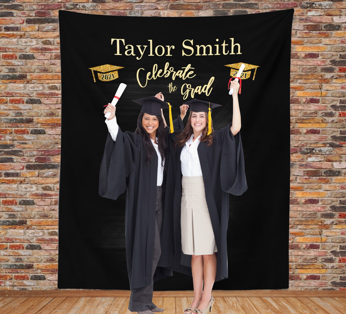 Personalized College Graduation Backdrop Custom Grad Photo | Etsy
