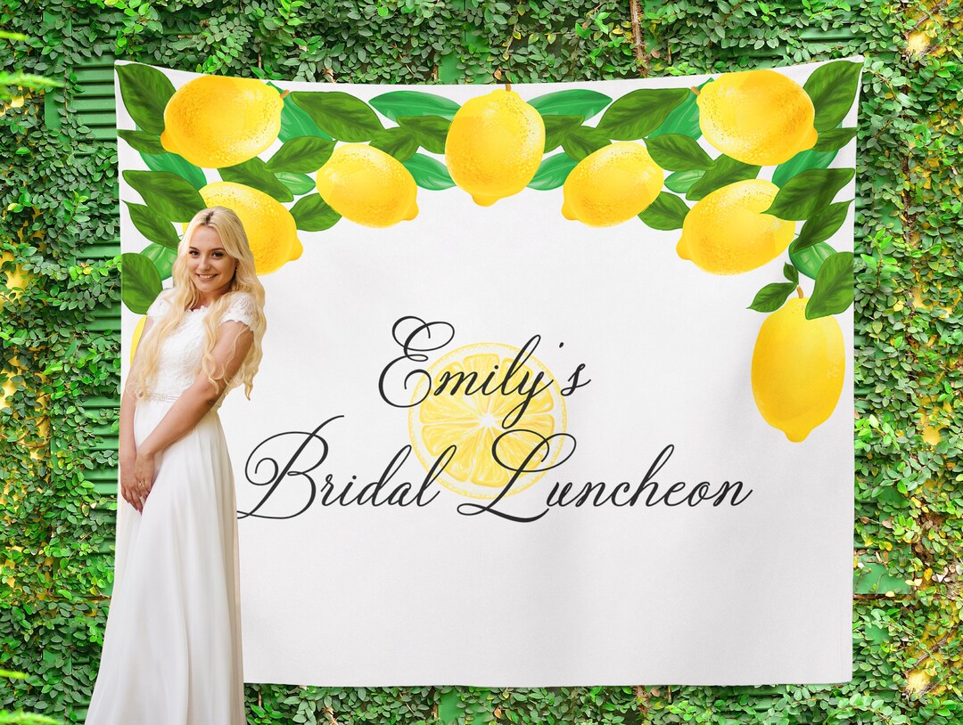 Custom Lemon Backdrop Decorations, Photo Booth Backdrops, Bridal Shower ...