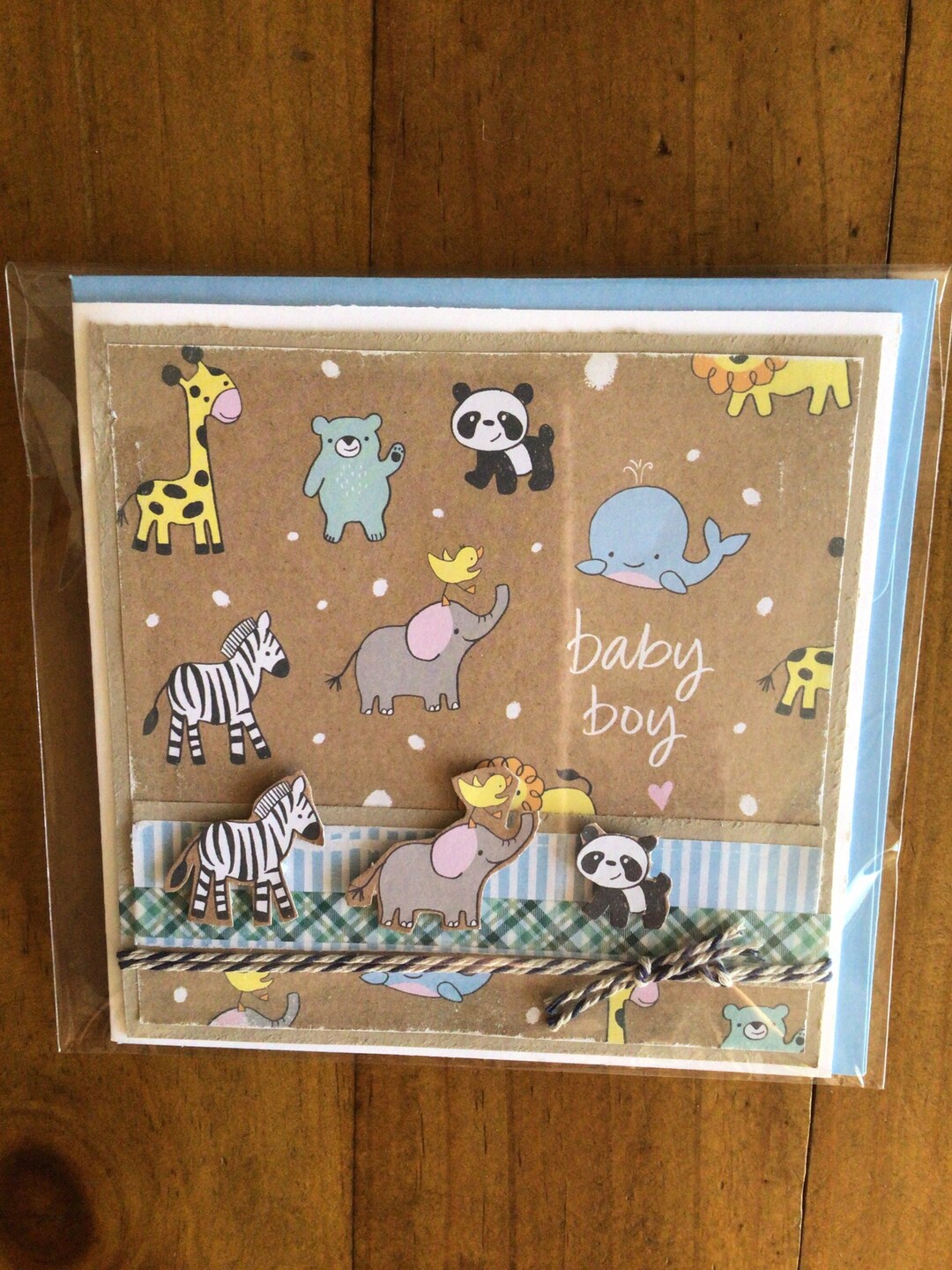 Newborn Baby Boy Animal Fun Baby Boy Greeting Card - Etsy