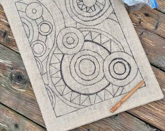 Rug Hooking Kit of Iris for Rug Hooking or Punch Needle - Etsy