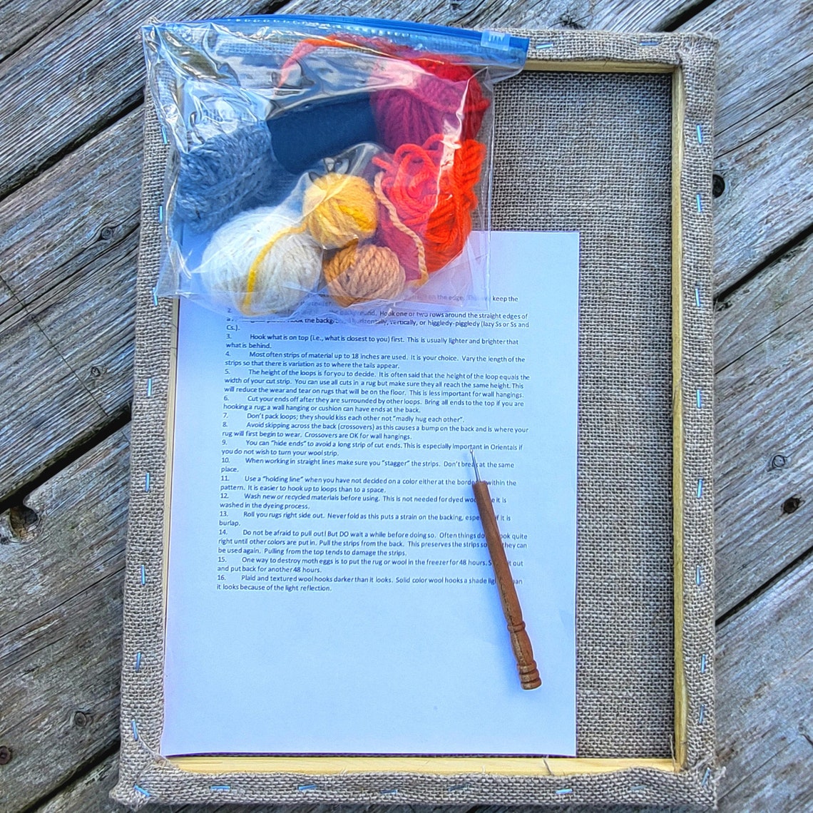 Rug Hooking Kit of Rooster for Rug Hooking and Punch Needle. - Etsy