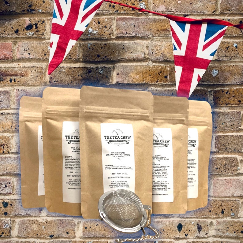 British Tea Gift Box: Handmade Loose Leaf Sampler With Infuser - Etsy