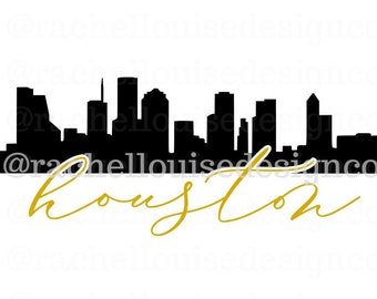 Houston Skyline Svg - Etsy
