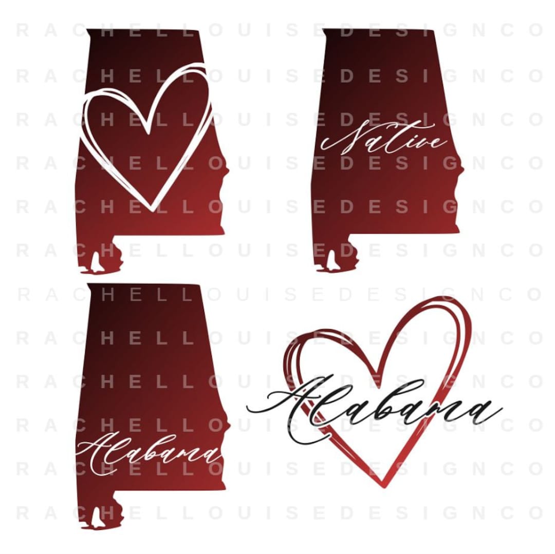 Alabama State Bundle SVG DXF EPS Cut Files for Cricut - Etsy