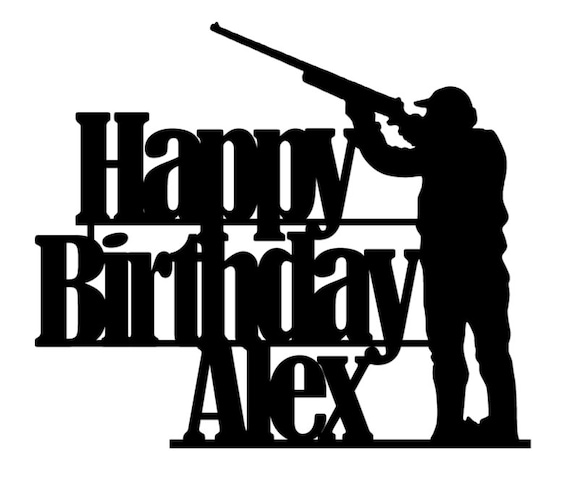 Personalised Shooting Cake Topper Birthday Celebration - Etsy