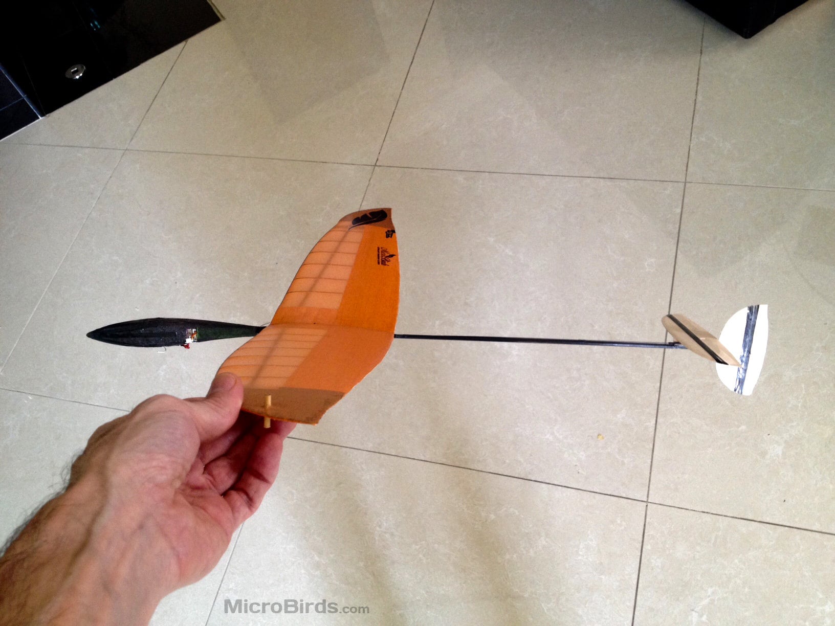 RC Glider Kit Micro Radio Control Glider Feather Squared Balsa Discus ...