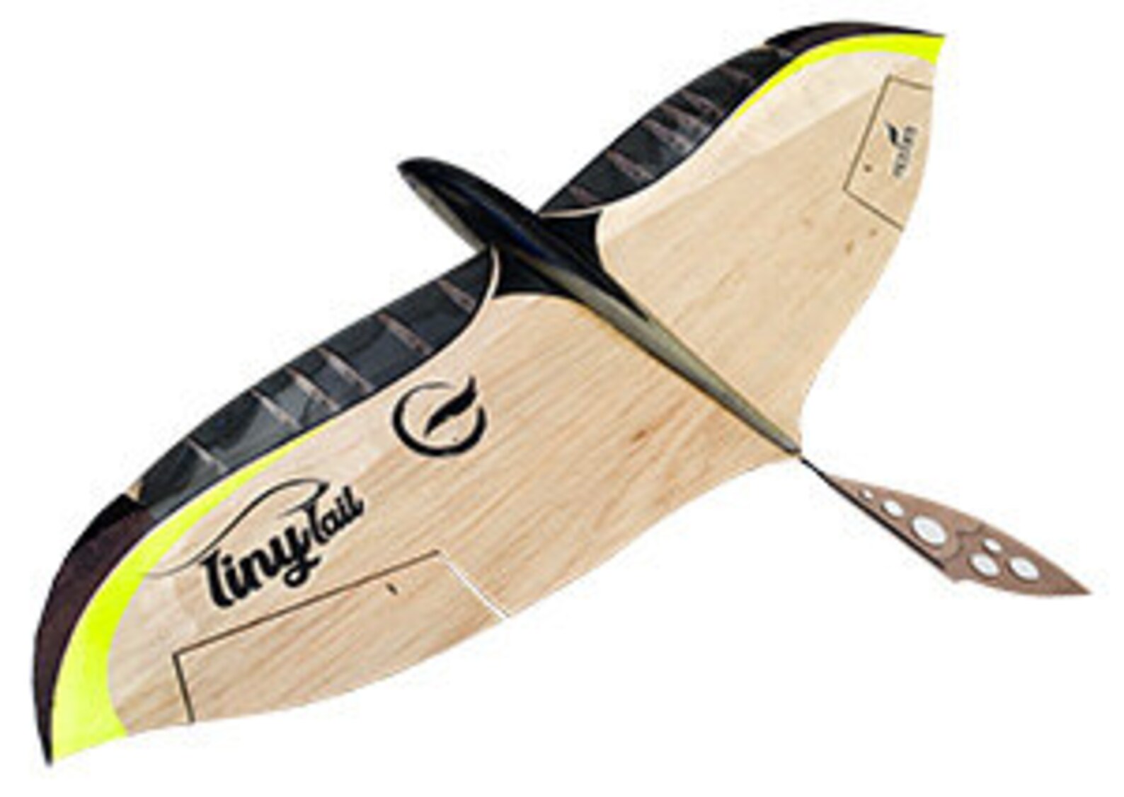 Tiny Tail 2ch RC Radio Control Glider Air Plane Kit Free Flight Bungee ...